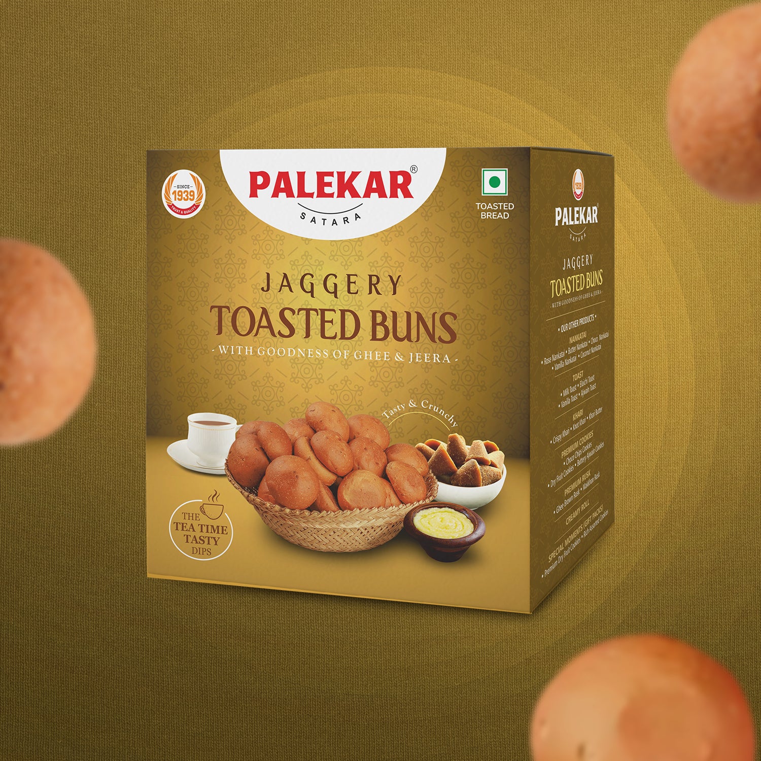 Jaggery Toasted Buns (200 g) – Palekar Food Products